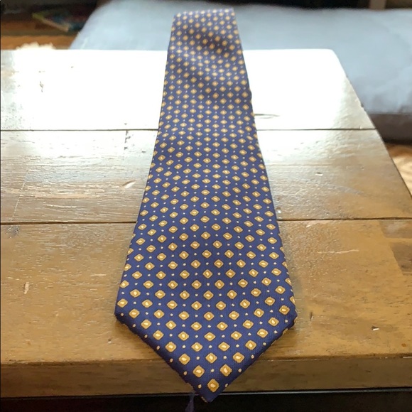 Coach | Accessories | Euc Coach Blue And Gold Tie | Poshmark